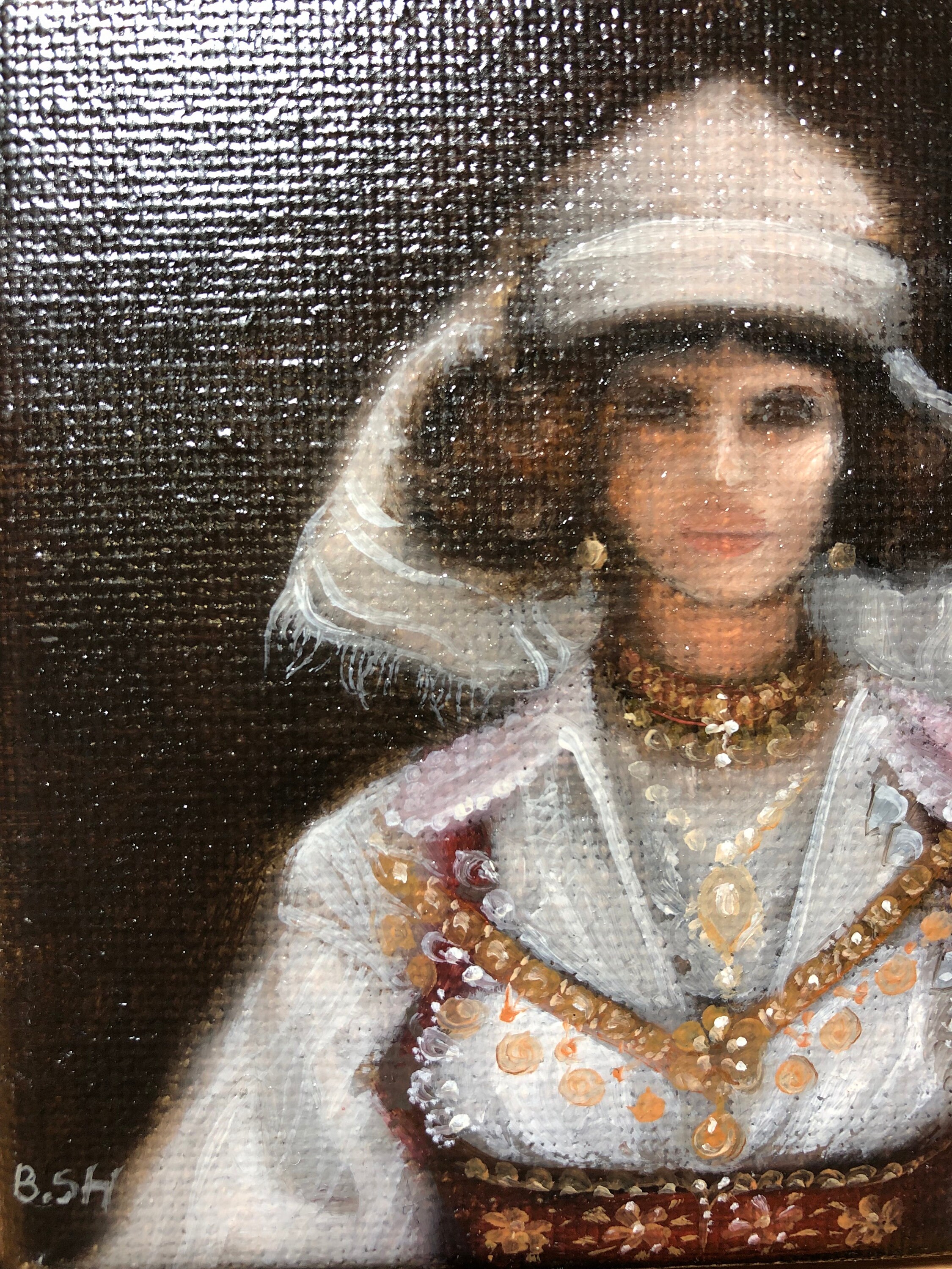 Zadrima Albanian Woman Painting Framed Oil on Canvas Small - Etsy