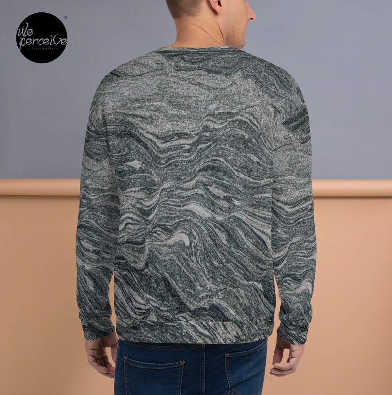 Rock Texture in Grey Essential Sweatshirt With Brushed Fleece Fabric ...