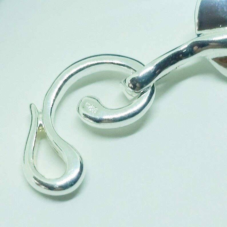 Fancy Leaf Clasp Bright Sterling Silver Stamped 925 Link Hook | Etsy