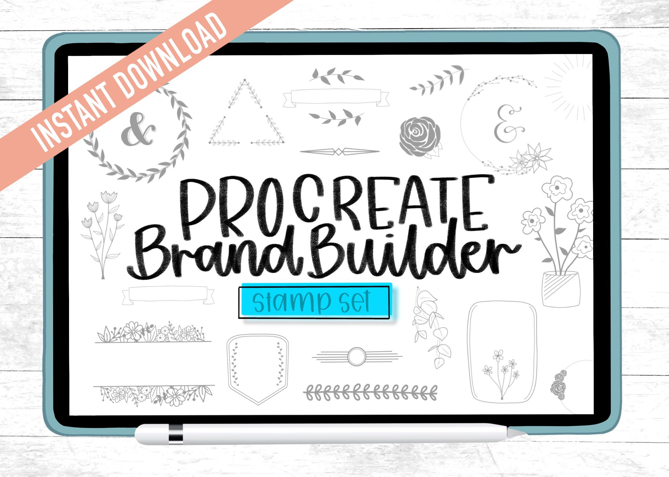 Procreate Brand Builder Stamp Set 40 Stamp Brushes Perfect - Etsy