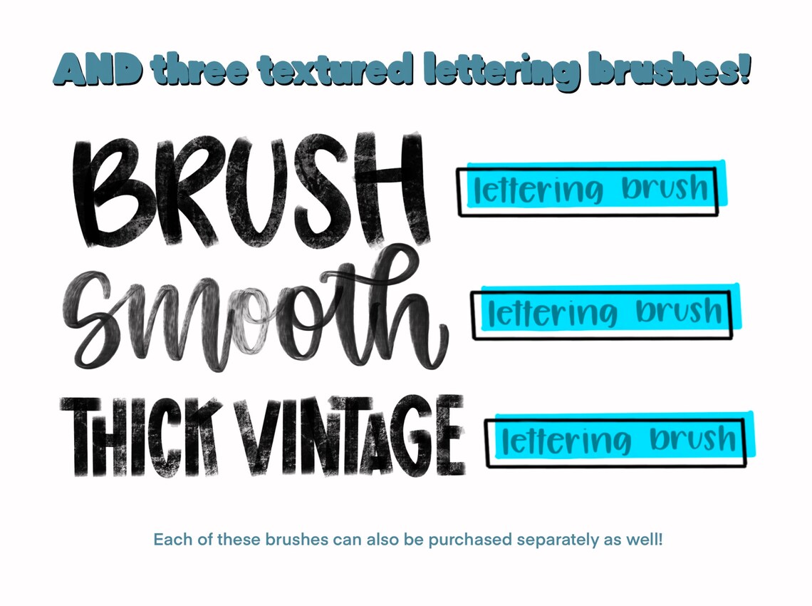 Procreate Texture Pack 25 Textures 3 Textured Lettering - Etsy