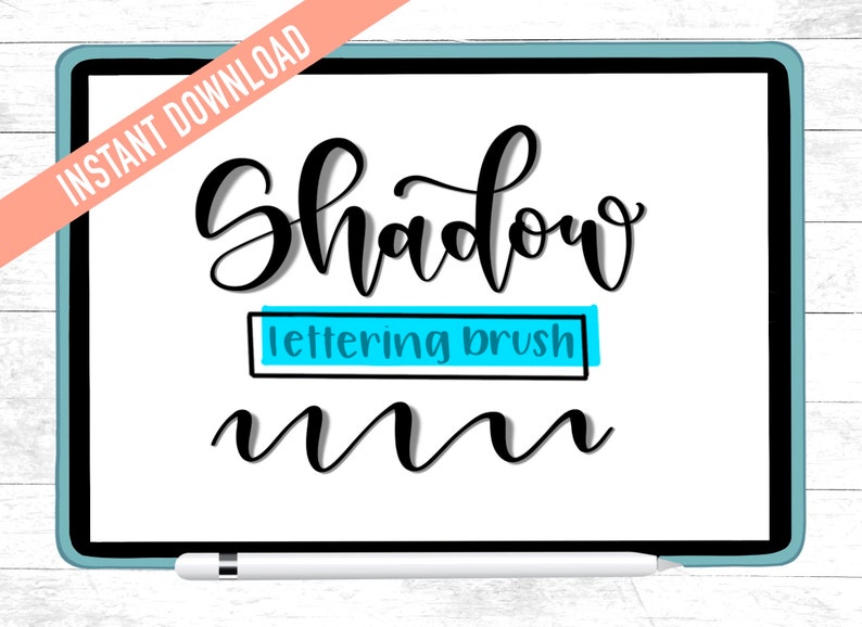 Shadow Procreate Lettering Brush Instant Download - Etsy