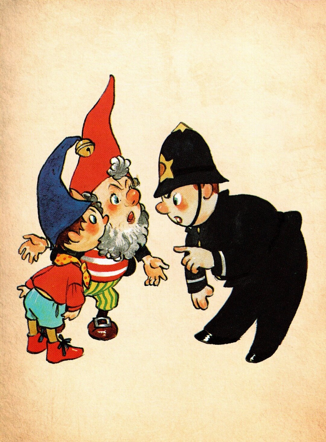 Enid Blyton's noddy Goes to Toyland Original Beek Vintage Print ...