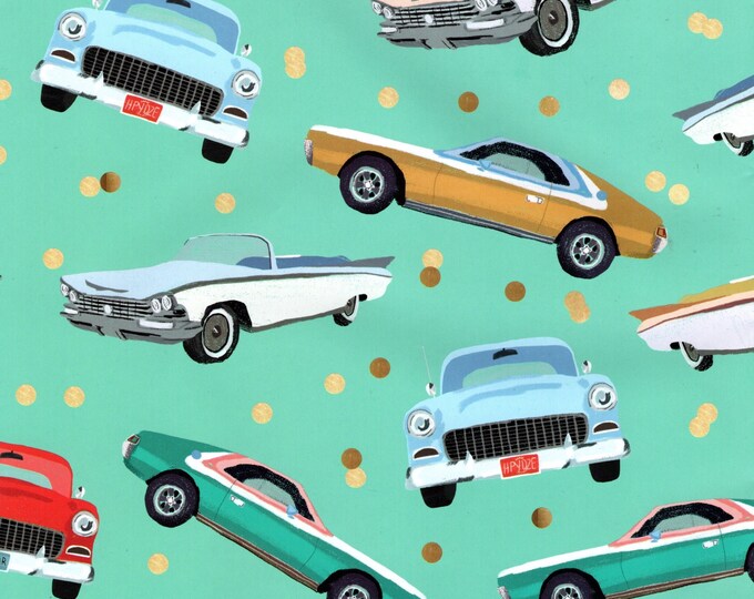 CLASSIC CARS Collection Wrapping Paper X4 - Vintage Wheels - Old School ...