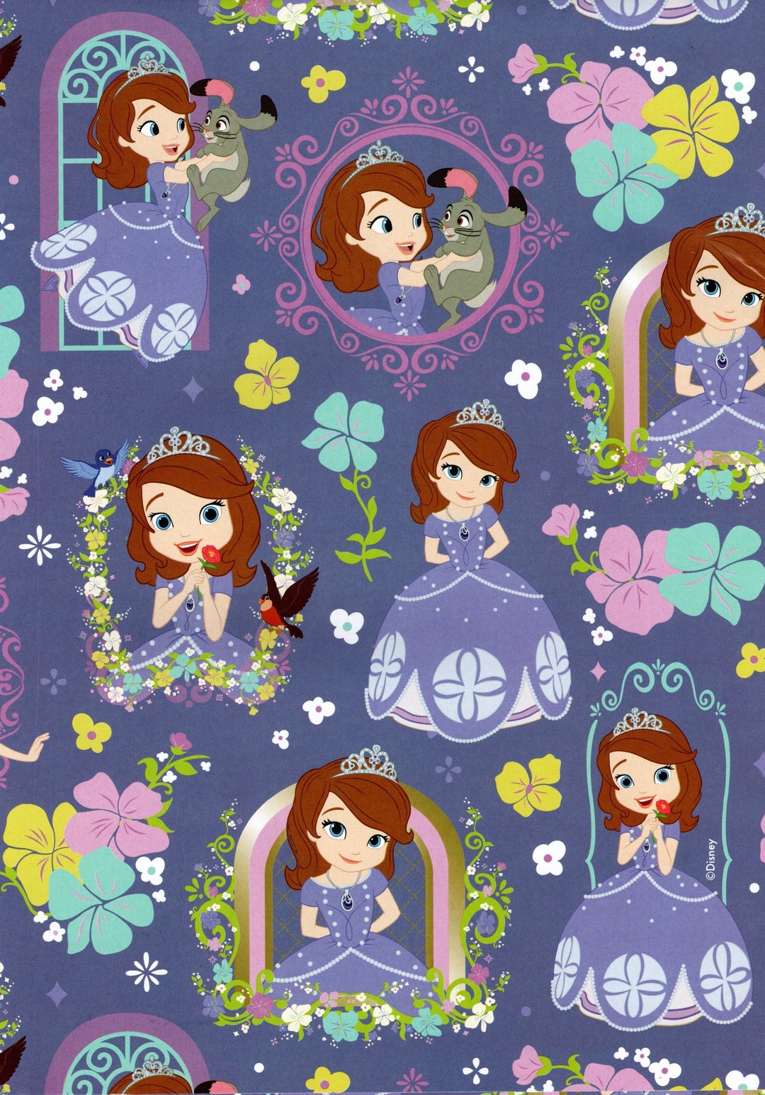 DISNEY PRINCESS SOFIA the First Wrapping Paper X4 - Birthdays, Crafts ...
