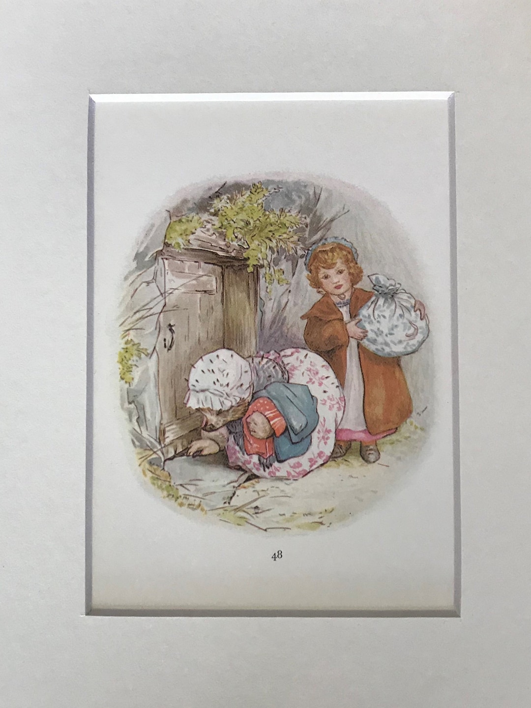 Beatrix Potter Mounted Print Set: Mrs. Tiggy-winkle Nursery Art (1988 ...