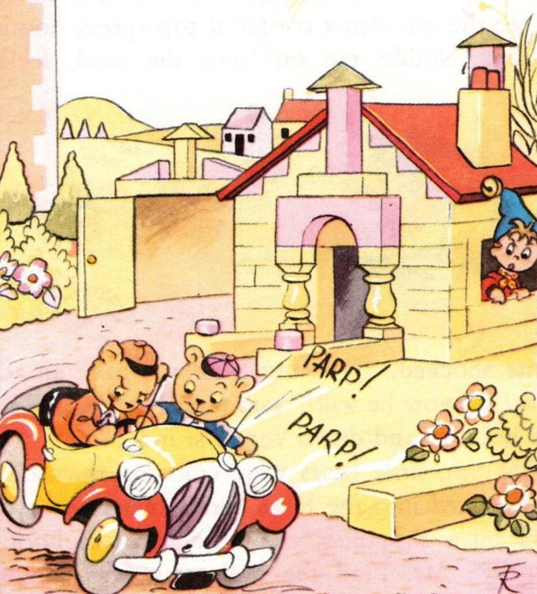 Noddy Original Book Print Vintage Nursery & Childrens Room Art Unique ...