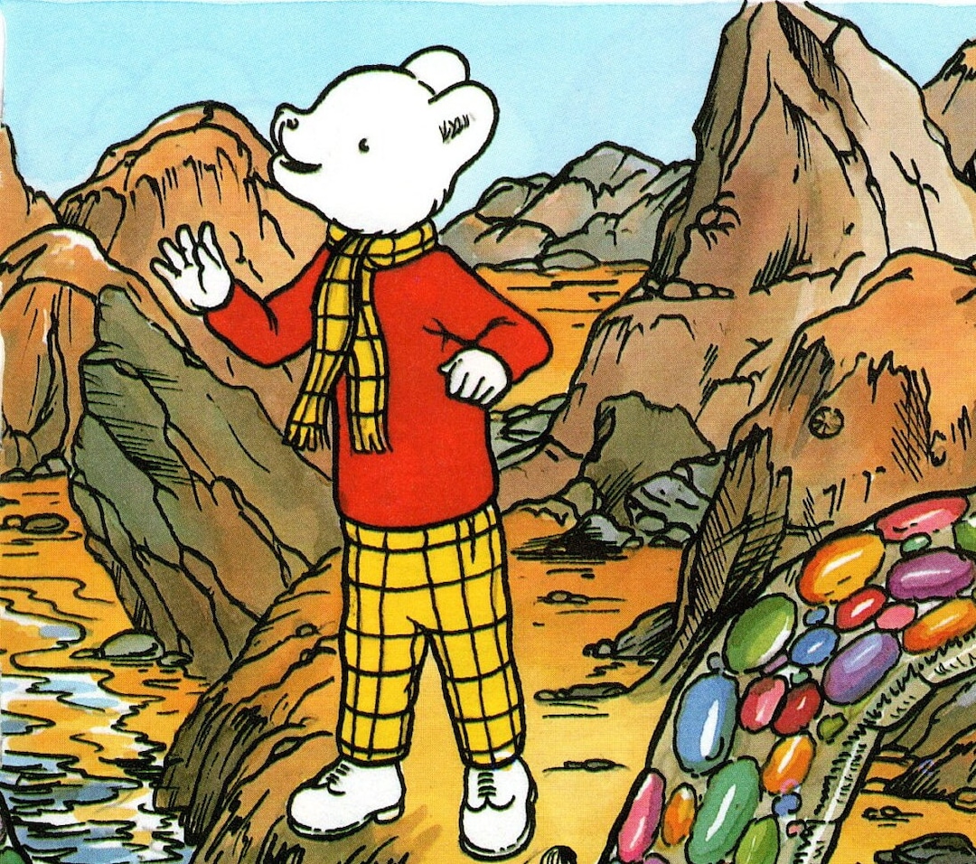Rupert Bear Print Original Vintage Rupert and the Magic Shell ...