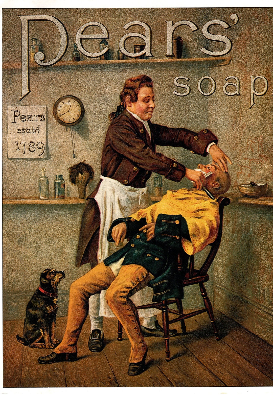PEARS SOAP Vintage Ad Poster 1978 Original Print Bathroom Decor Unique ...