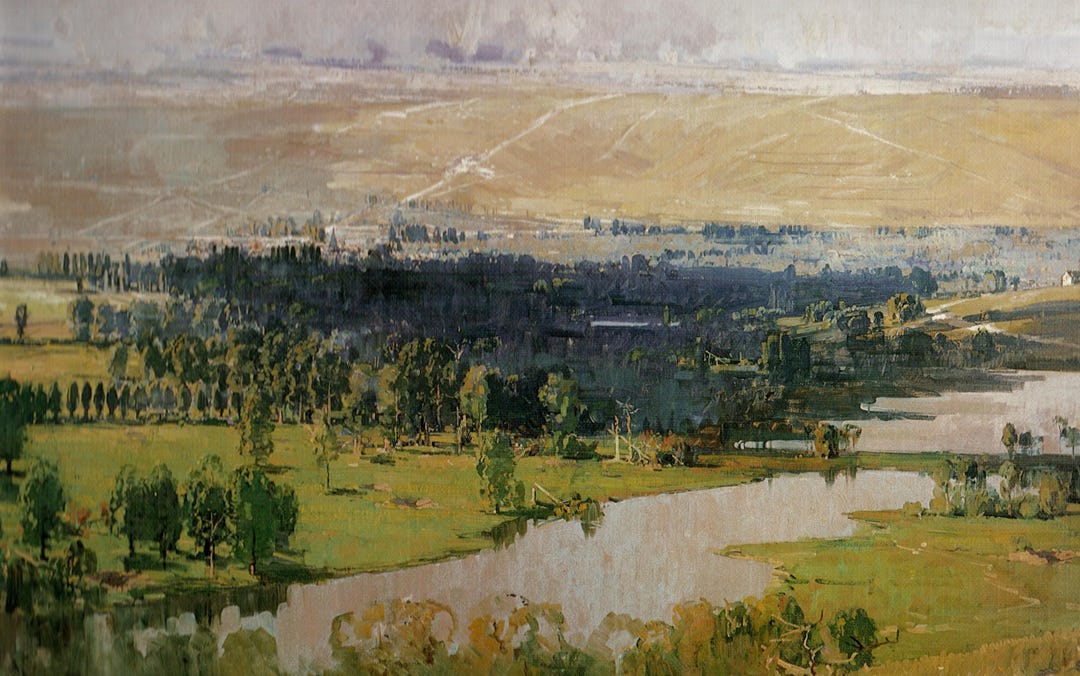 Arthur Streeton Print: "the Somme Valley Near Corbie" Australian ...