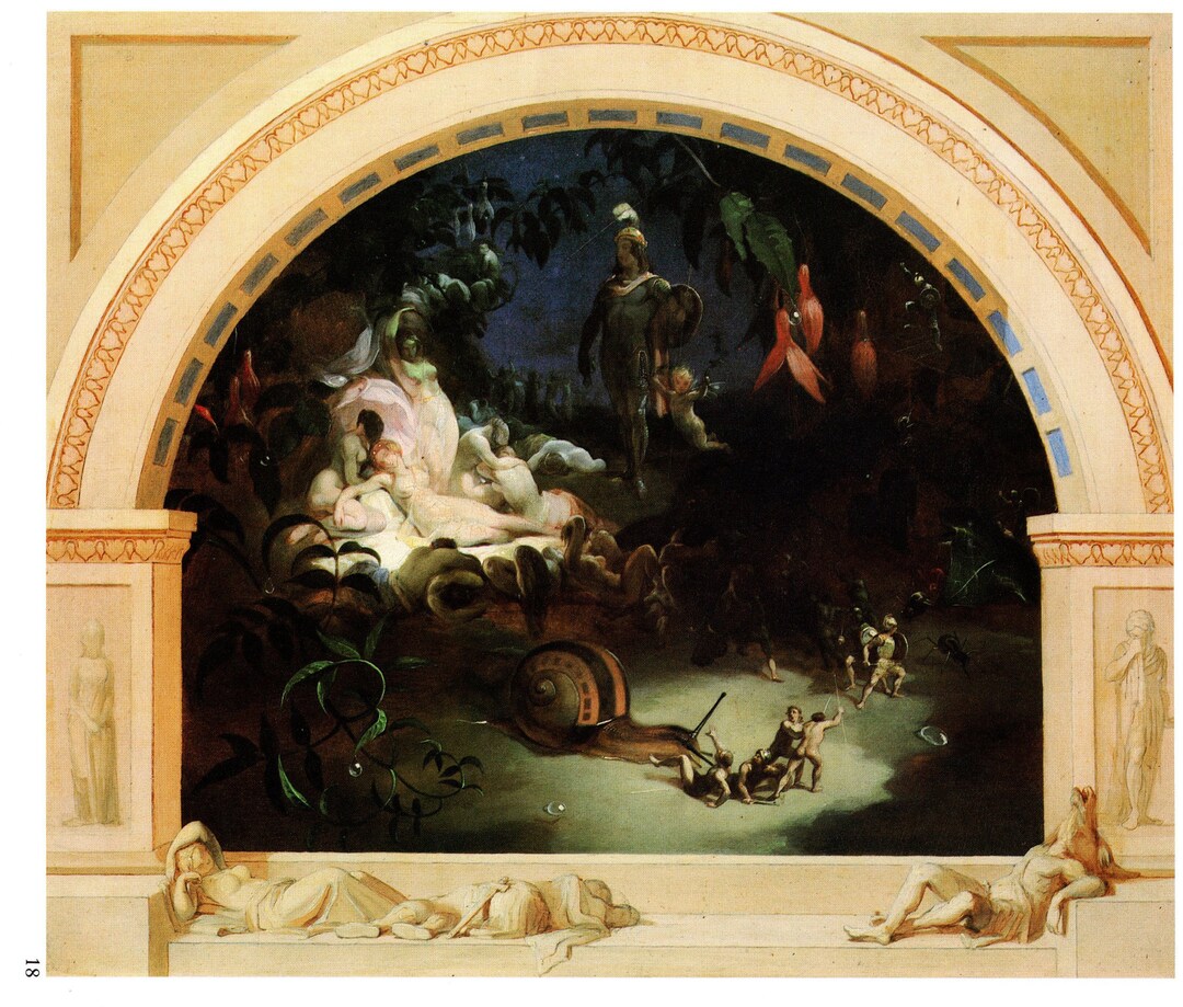1847 Robert Huskisson the Midsummer Night's Fairies Painting Original ...