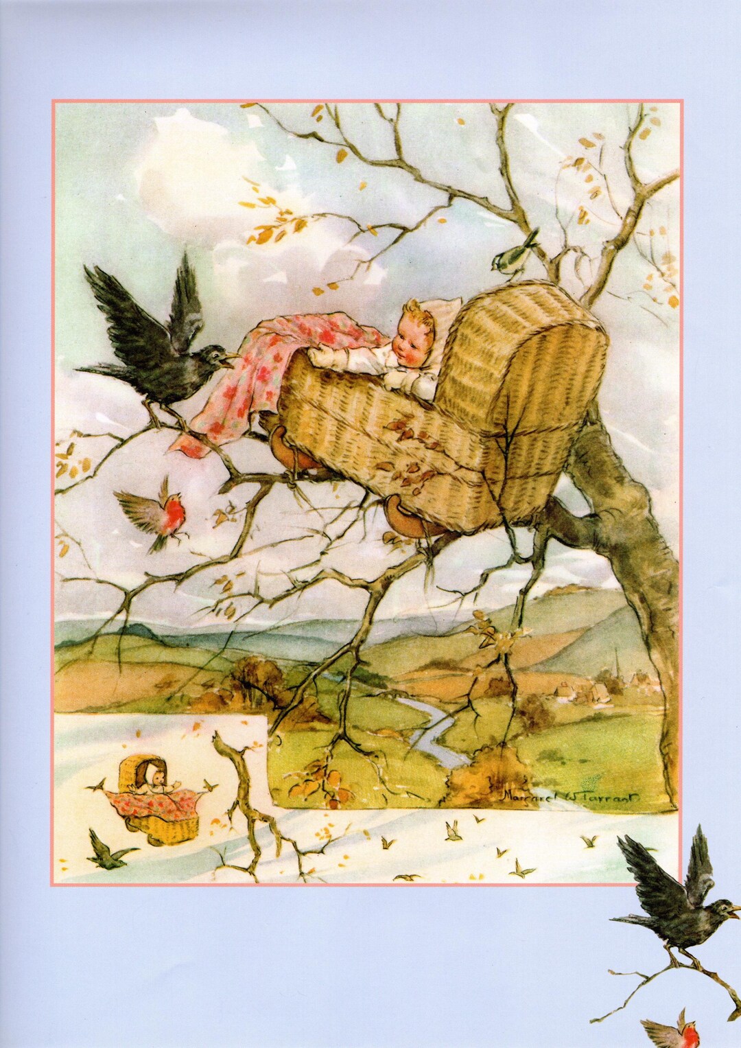 Margaret Tarrant 'rock-a-bye Baby' Vintage Print: Nursery Rhyme Book ...