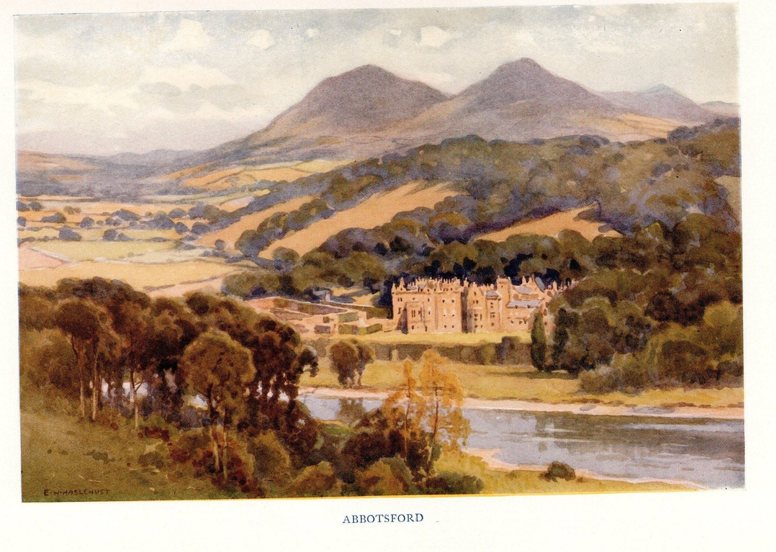 1935 Abbotsford Scotland Sir Walter Scott Country Vintage - Etsy