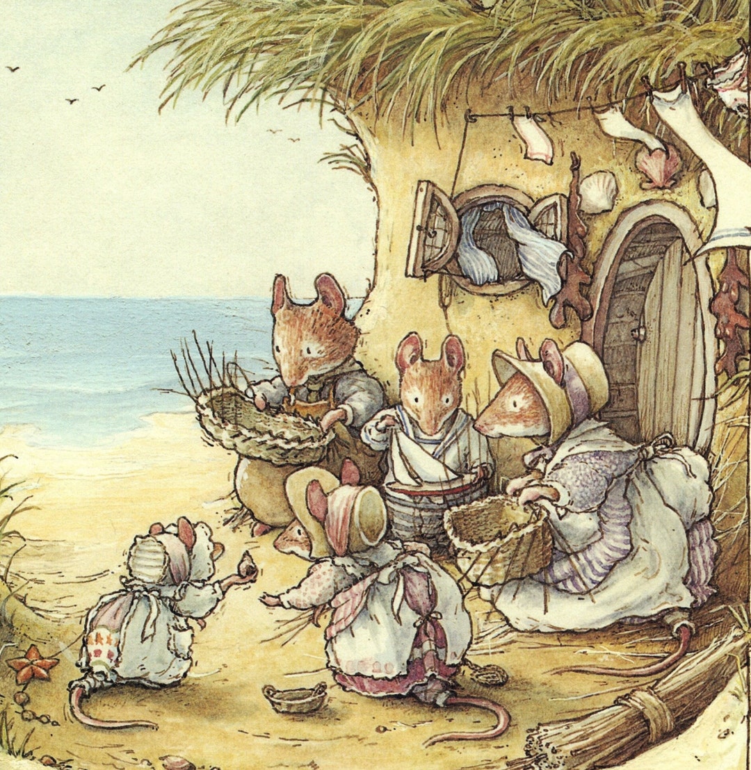 Jill Barklem BRAMBLY HEDGE Original Vintage Print 1999 Cute Mice ...