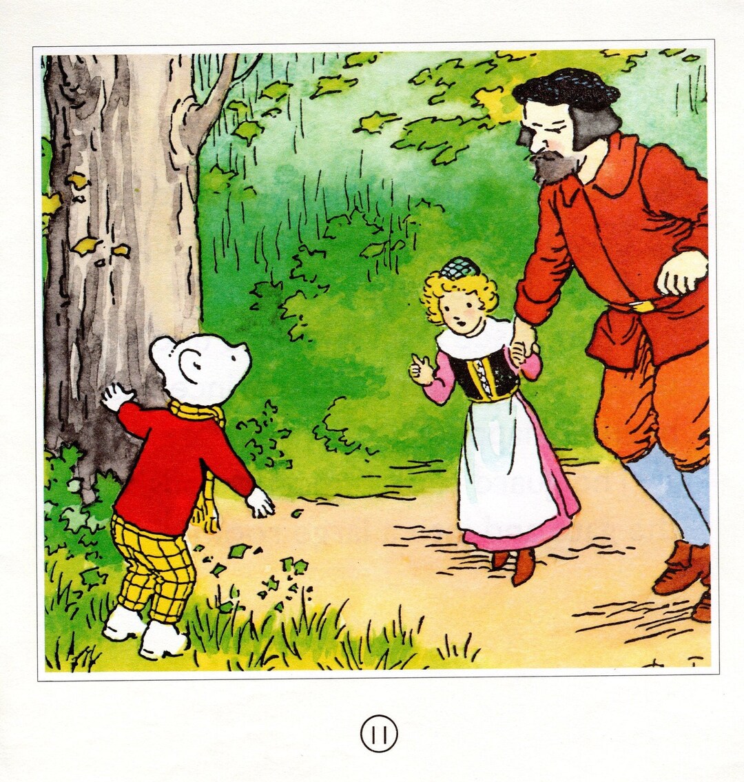 Rupert Bear Original Vintage Print – Nursery Art - Baby Shower ...