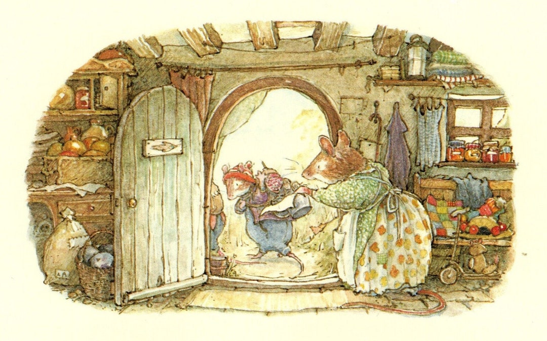 Brambly Hedge Mice Print: Jill Barklem Vintage Illustration - Etsy