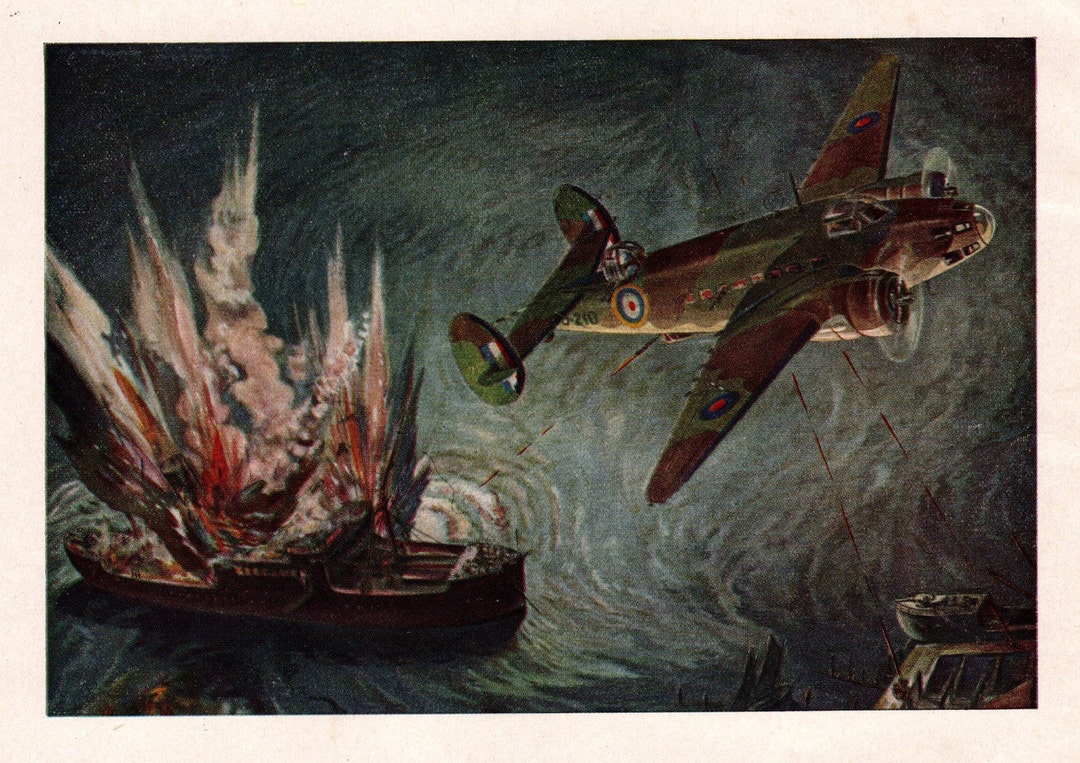 1942 Original WWII RAAF at War Original Print Flying Hudsons Unique ...