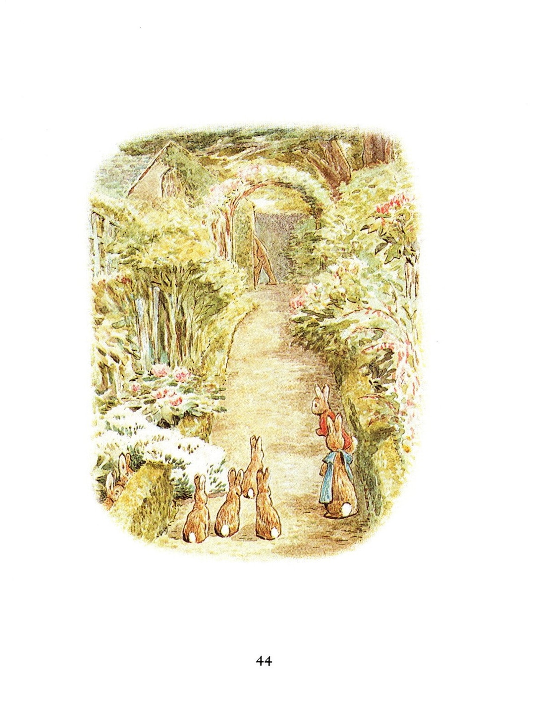 Beatrix Potter's Flopsy Bunnies Original 2-sided Print - 1987 Vintage ...