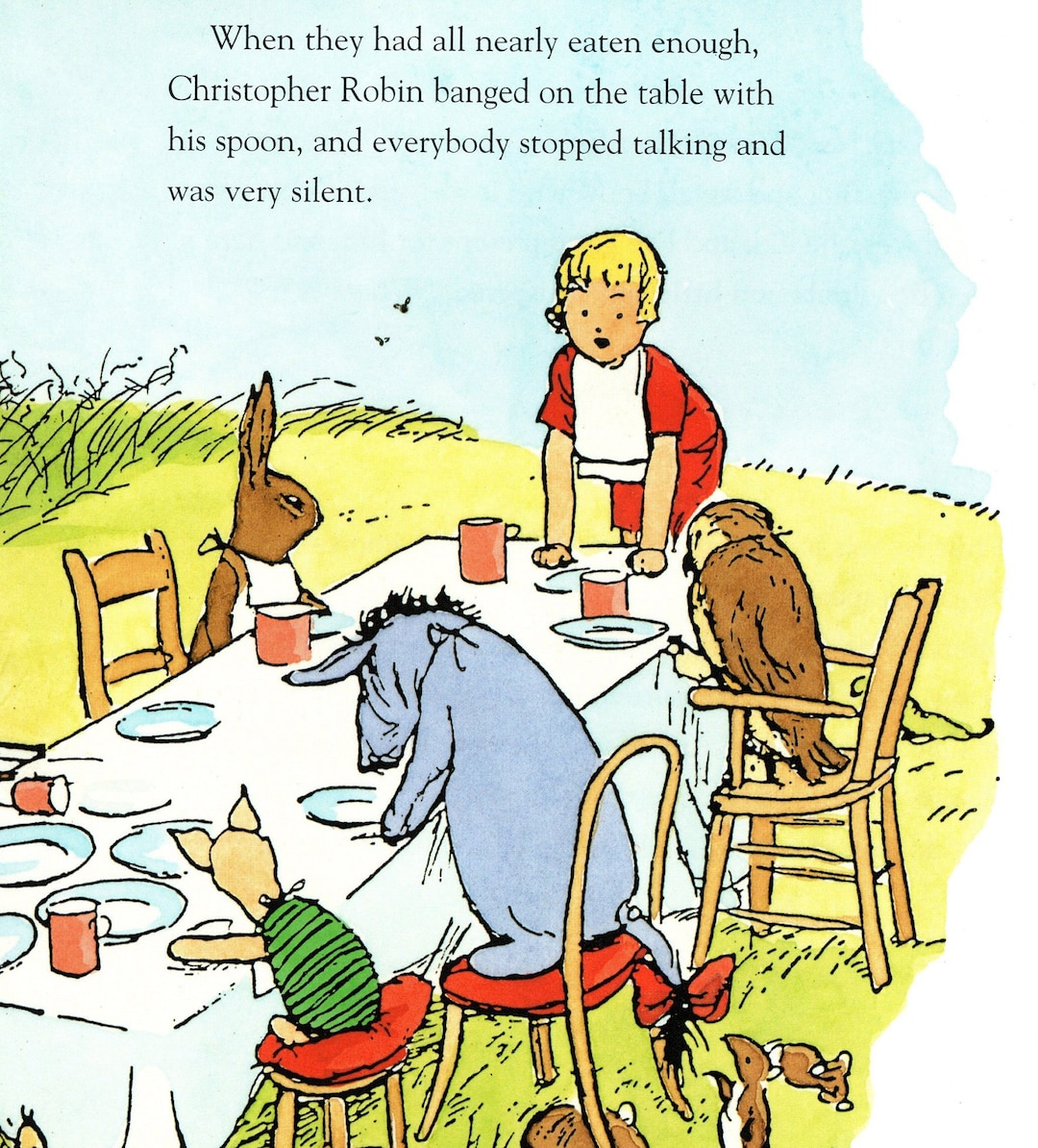 Vintage Winnie the Pooh and Friends Original Large Print - Eeyore, Owl ...