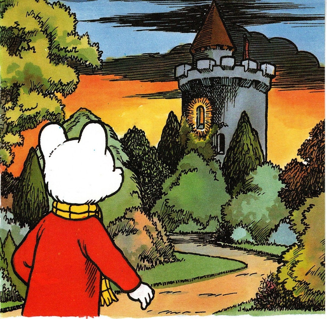 Rupert Bear Print Original Vintage Rupert and the Glow-worms Delightful ...