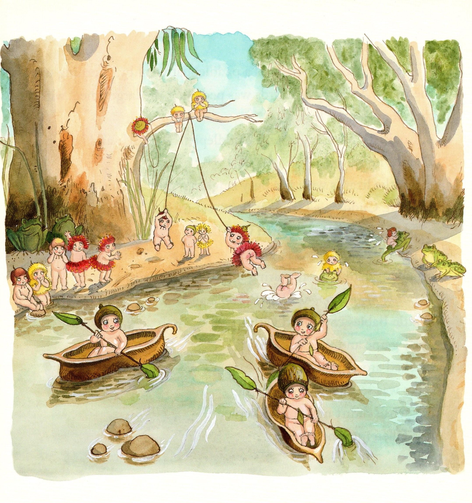 Snugglepot & Cuddlepie Gum Tree Tales Original Vintage Print Gumnut ...