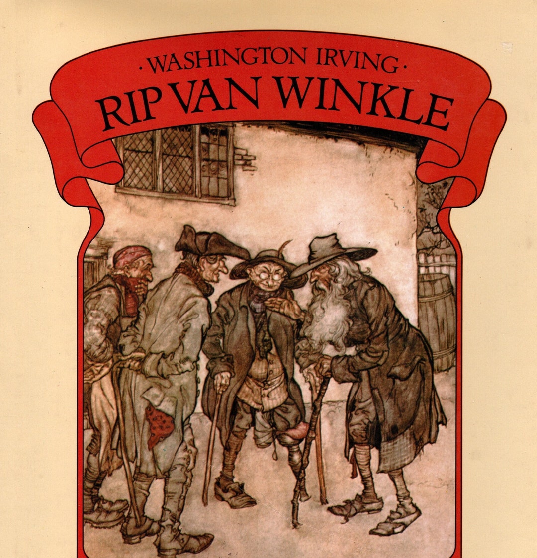 Arthur Rackham rip Van Winkle Original Vintage Book DUST COVER Classic ...