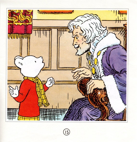 Rupert Bear Original Vintage Print Nursery Art Baby Shower | Etsy