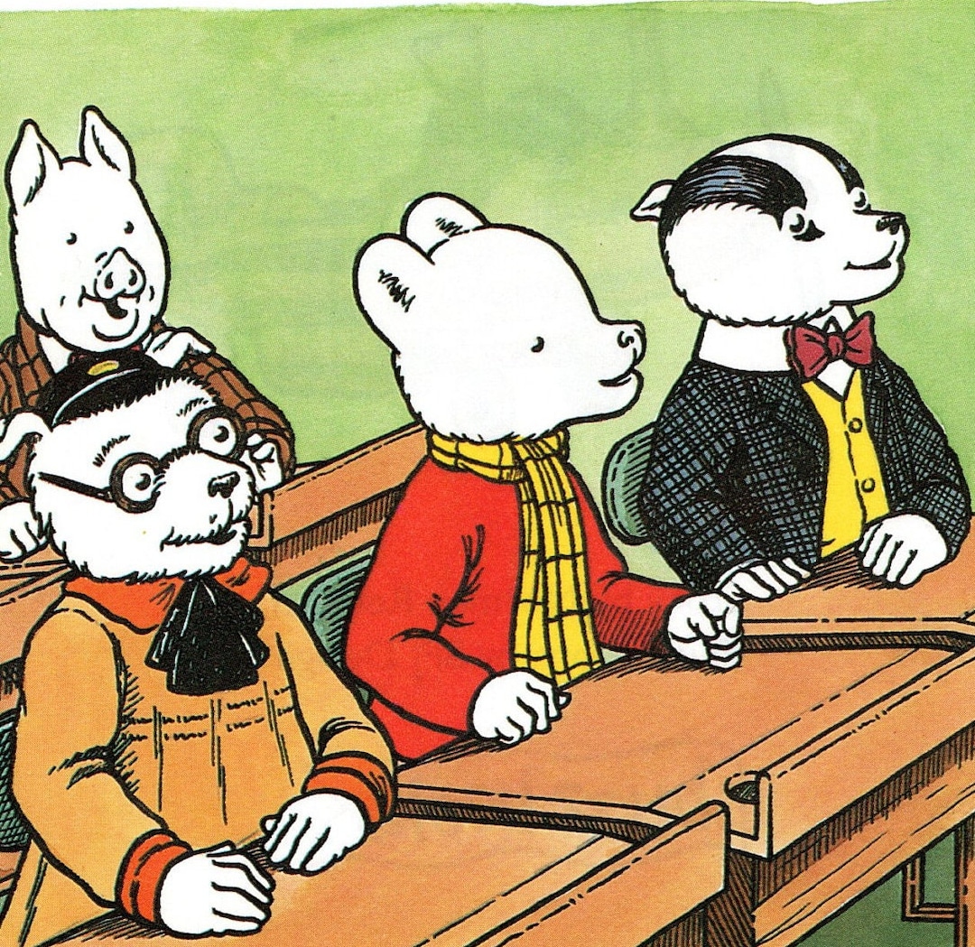 Vintage Rupert Bear Print: Nursery Children's Art - Etsy