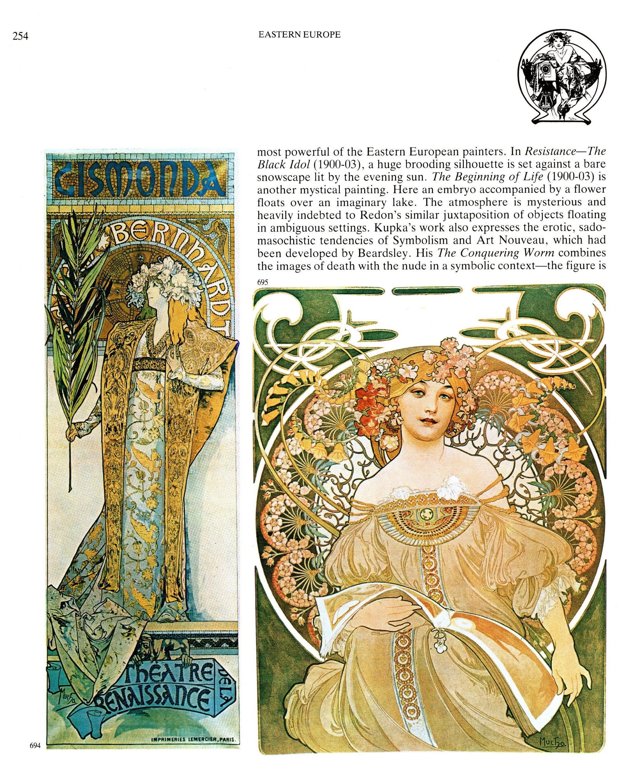 Alphonse Mucha Art Nouveau Original Vintage Poster & Calendar - Etsy ...