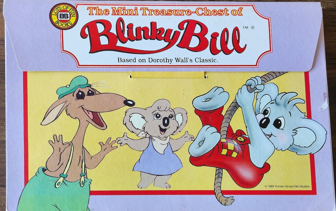 Rare BLINKY BILL Treasure Chest of 4 Vintage Books in Folder Cute Koala ...