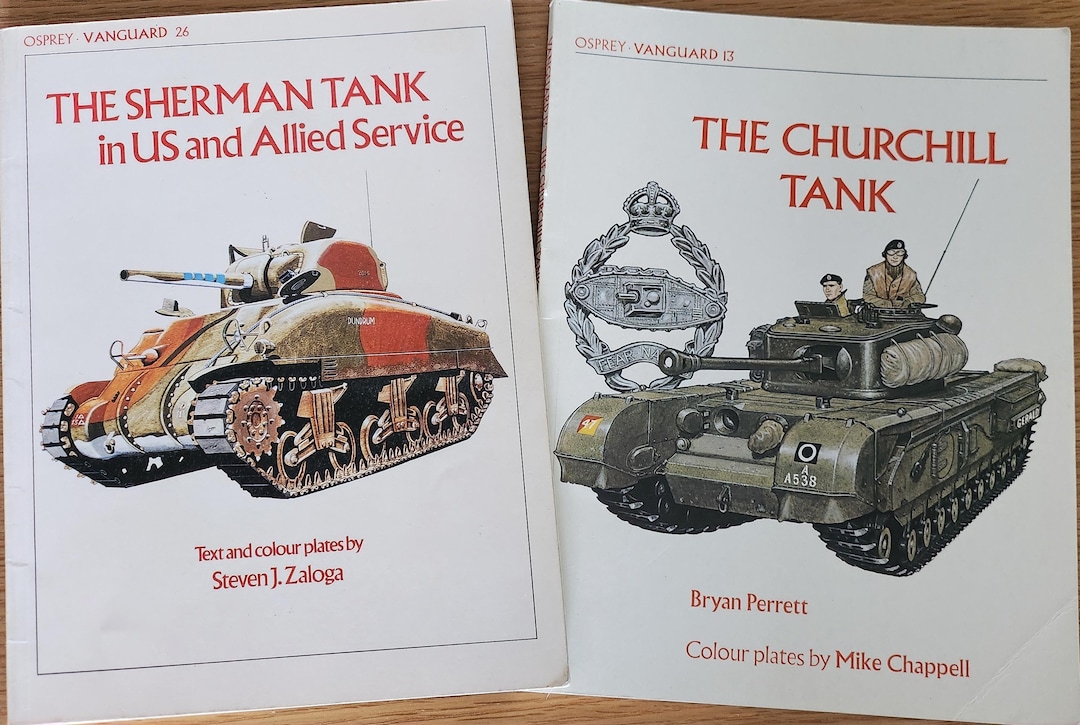 Vintage 1980s the Sherman Tank & the Churchill Tank Books X2 World War ...