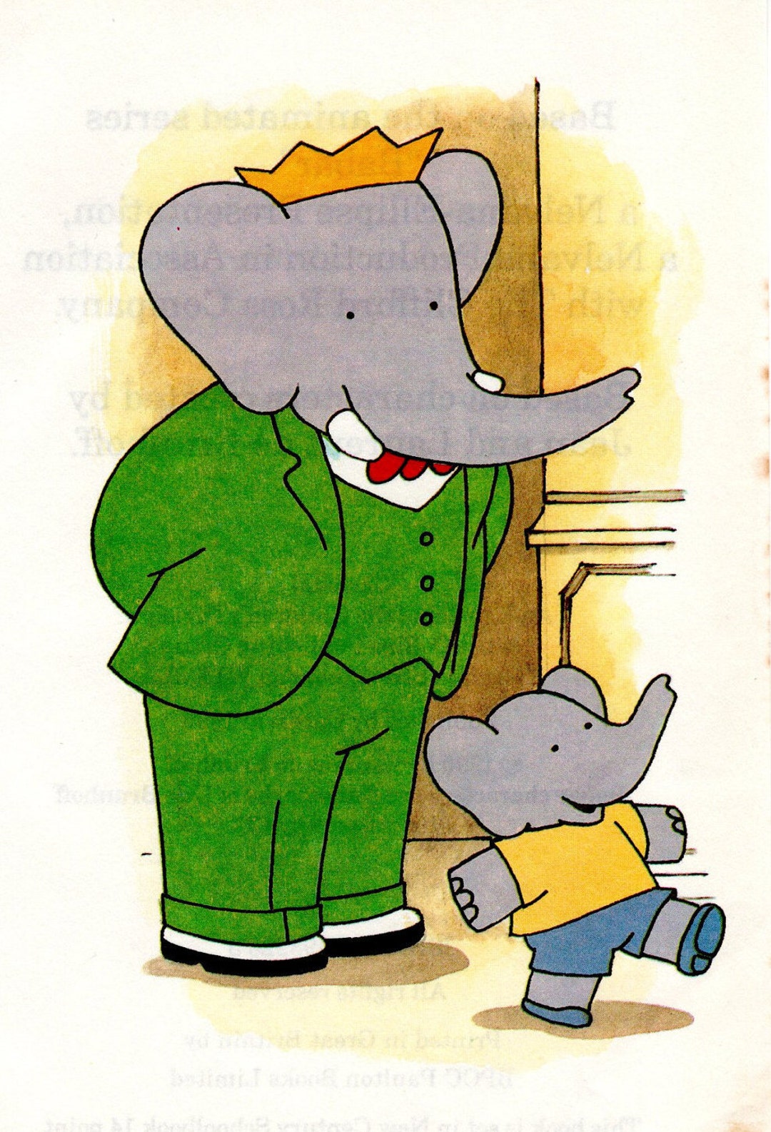 1990 Babar's First Step Vintage Print - Children's Nursery Art - Etsy