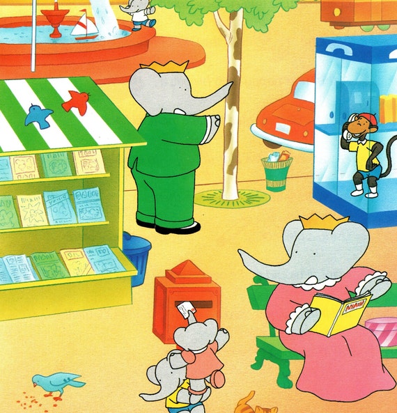 1991 Babar and His Friends Tour Babarland Large Original | Etsy