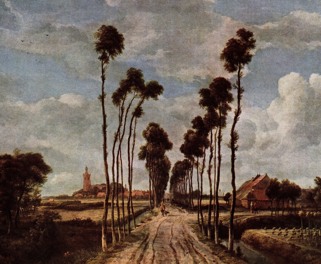 Hobbema "the Avenue" Rare 1934 Original Vintage Large Tip-in Print ...