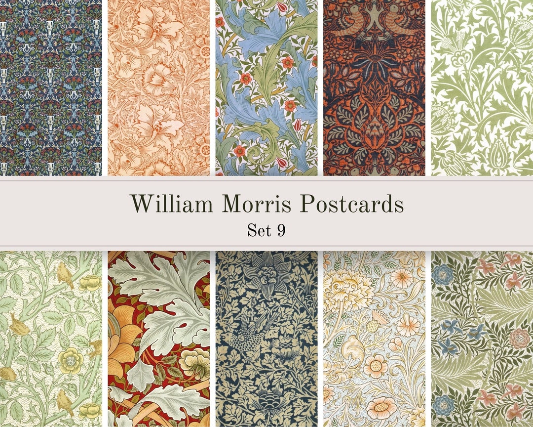 10 Postcards WILLIAM MORRIS Art Nouveau Pattern Designs - Etsy