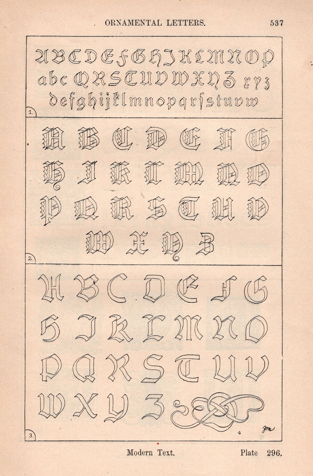 Vintage Franz Meyer Print – Ornamental Letters, Modern & Renaissance ...