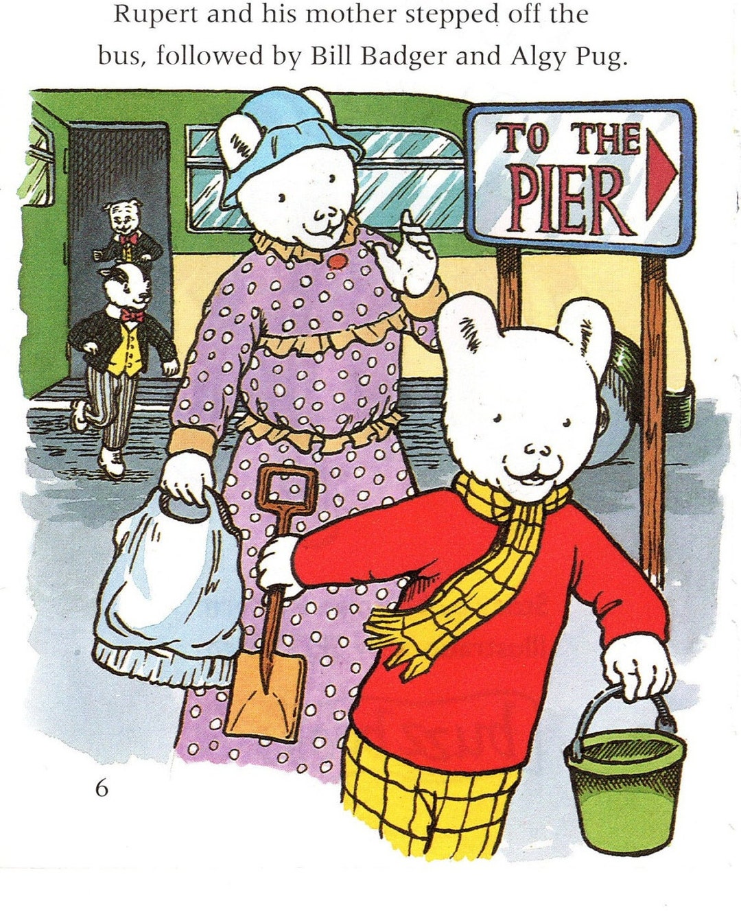 Vintage Rupert Bear Print: "rupert and the Rope Trick" Nursery Art - Etsy