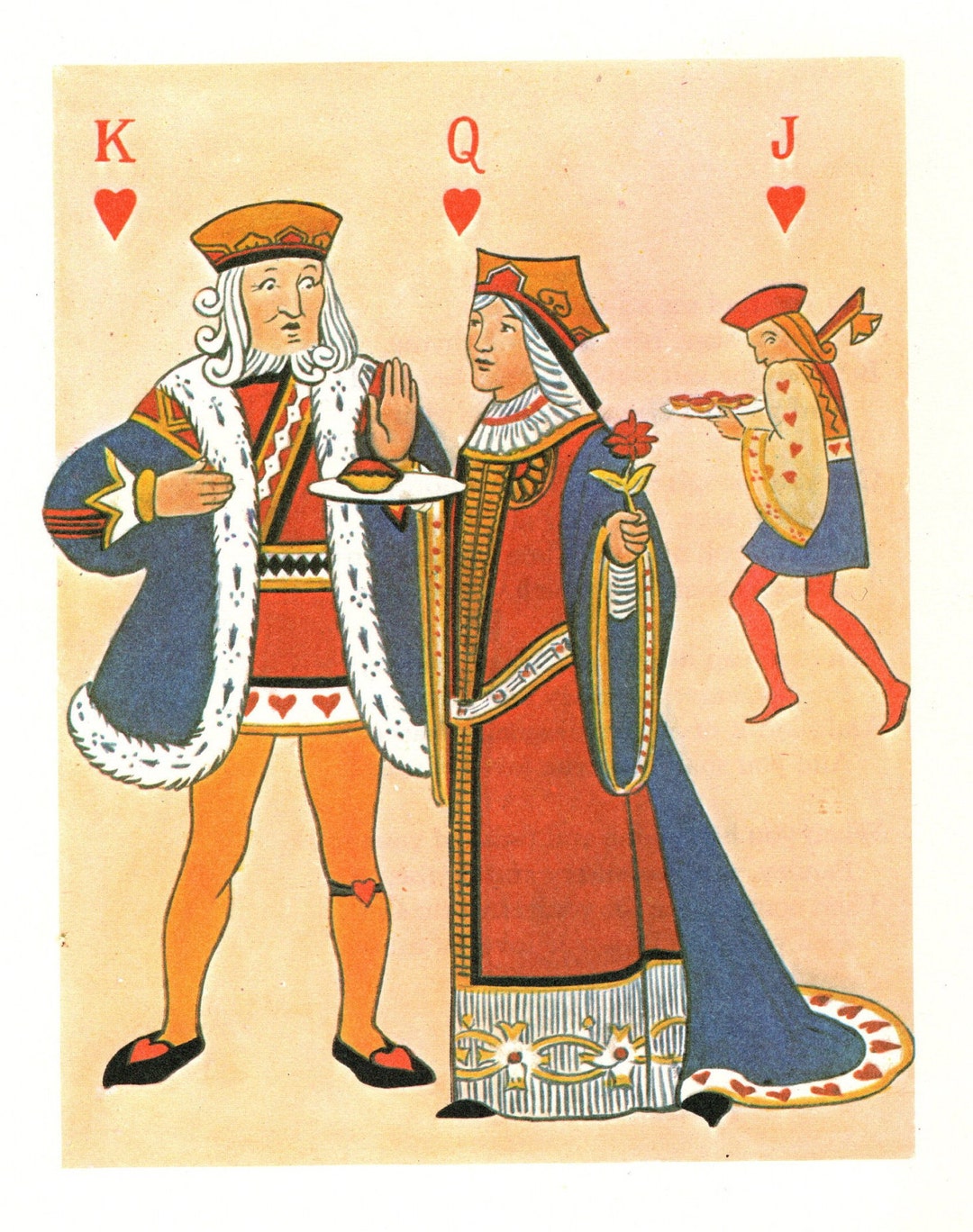 Margaret Tarrant 'queen of Hearts' Vintage Nursery Rhyme Print - Etsy