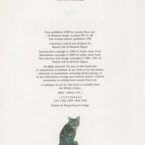 Lesley Anne Ivory “glorious Cats” 1991 – Original Vintage Print – Cat ...