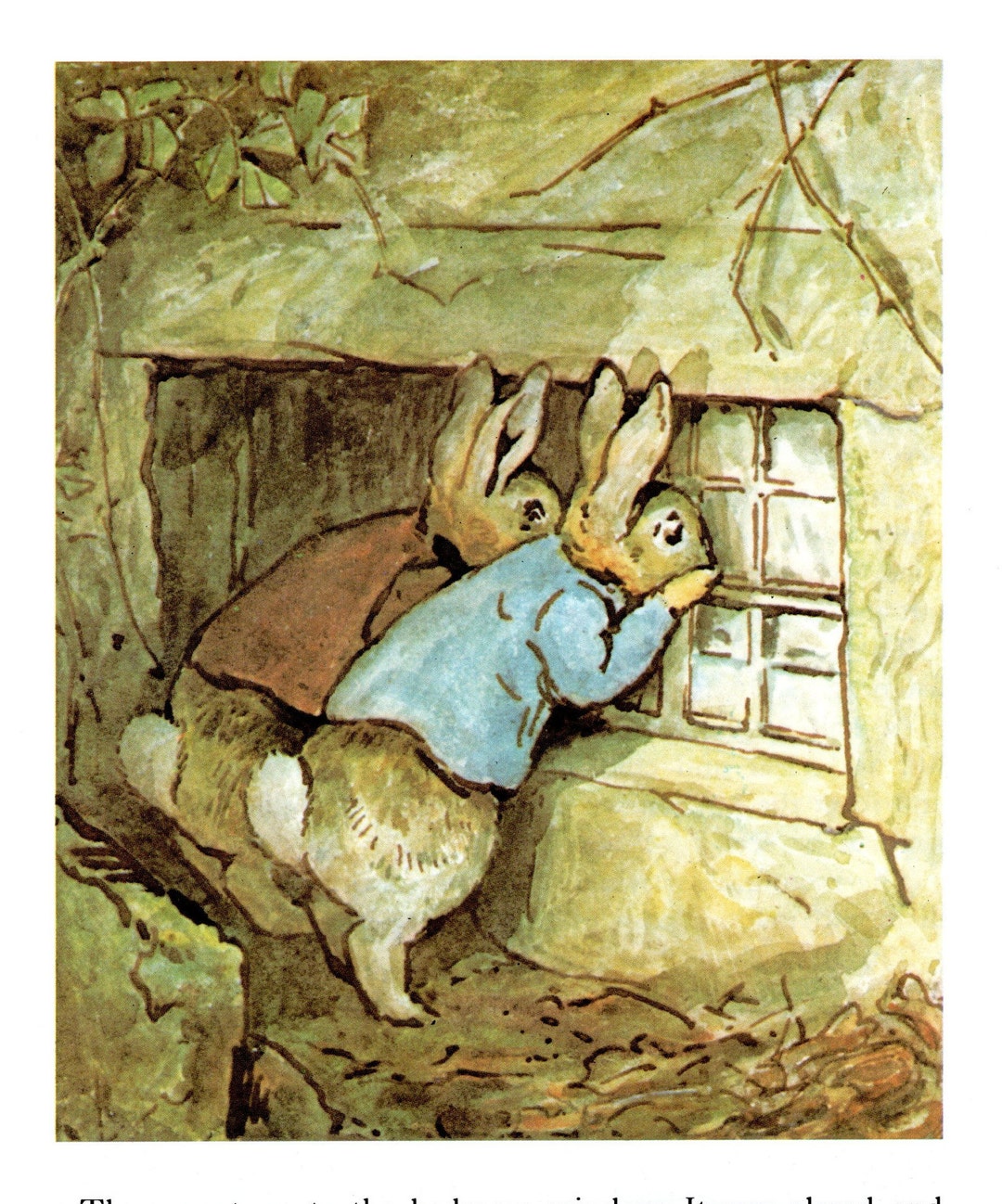 1984 Beatrix Potter Peter Rabbit & Benjamin Bunny Original Large ...