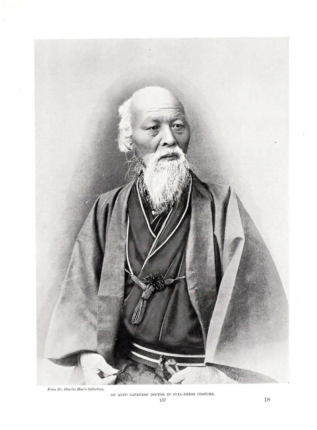 1910 AGED JAPANESE DOCTOR in Full Dress Costume Original Antique Photo ...