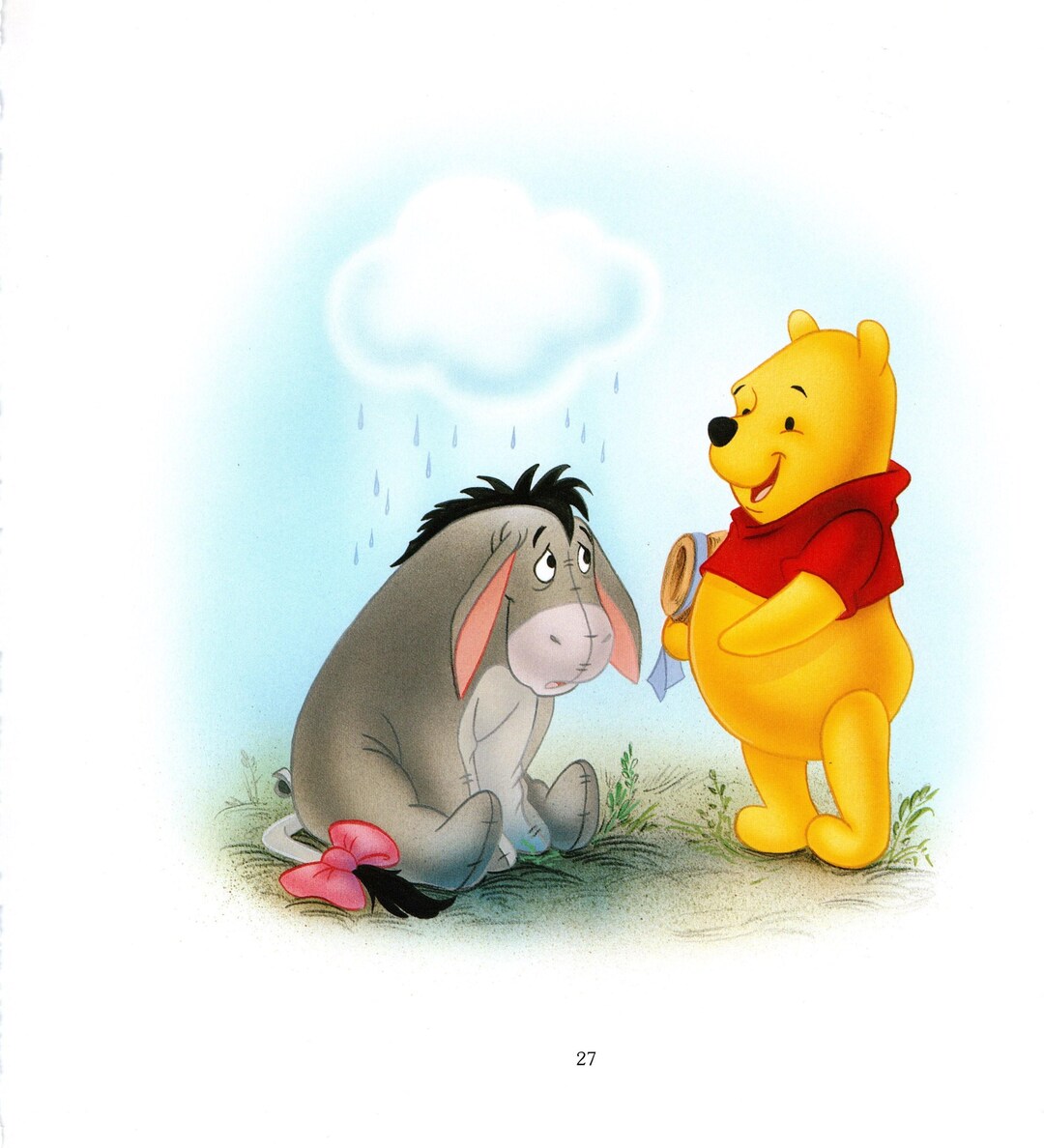 Winnie the Pooh Original Large 2-sided Book Print - Eeyore - Vintage ...