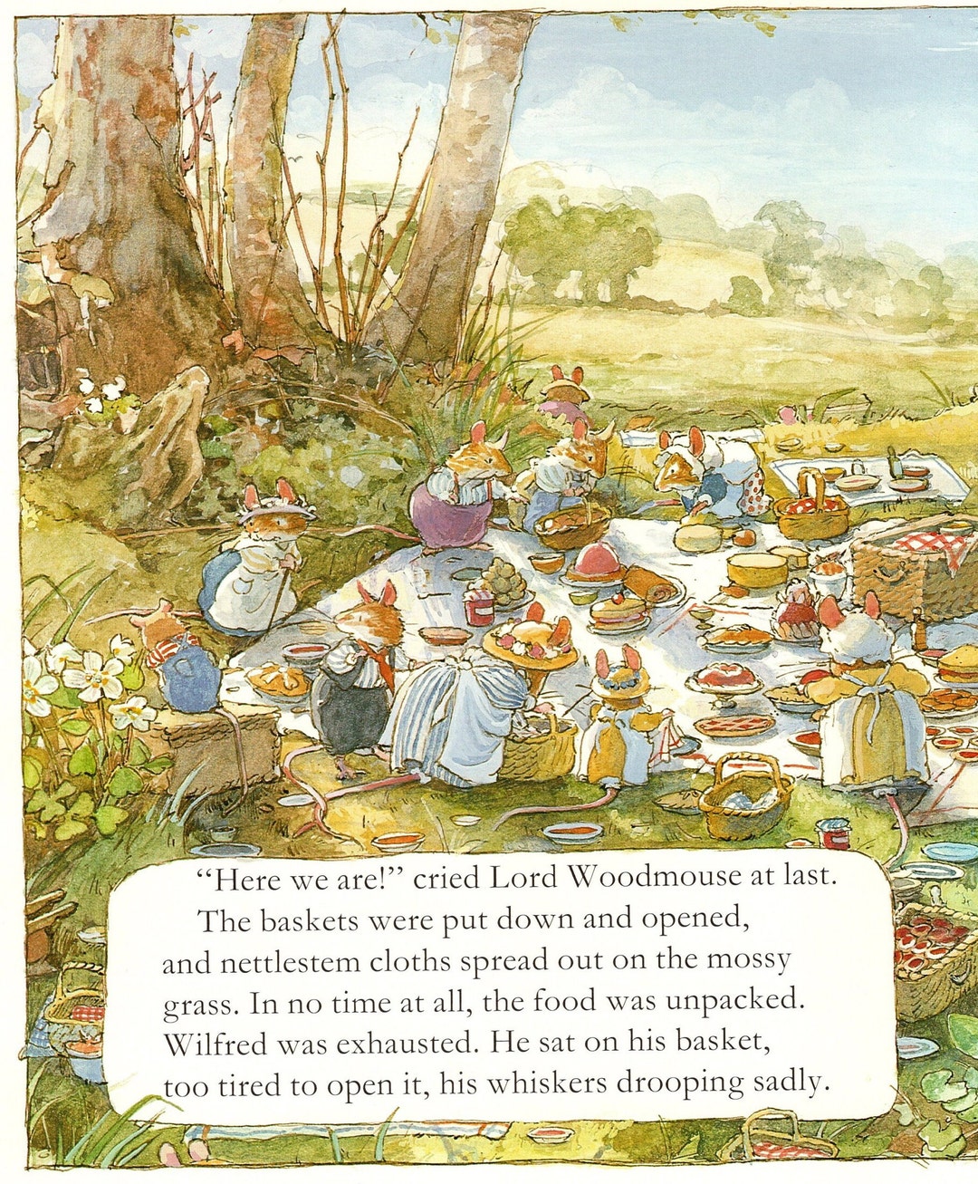 Brambly Hedge Spring Story Original Jill Barklem vintage 2-side Print ...