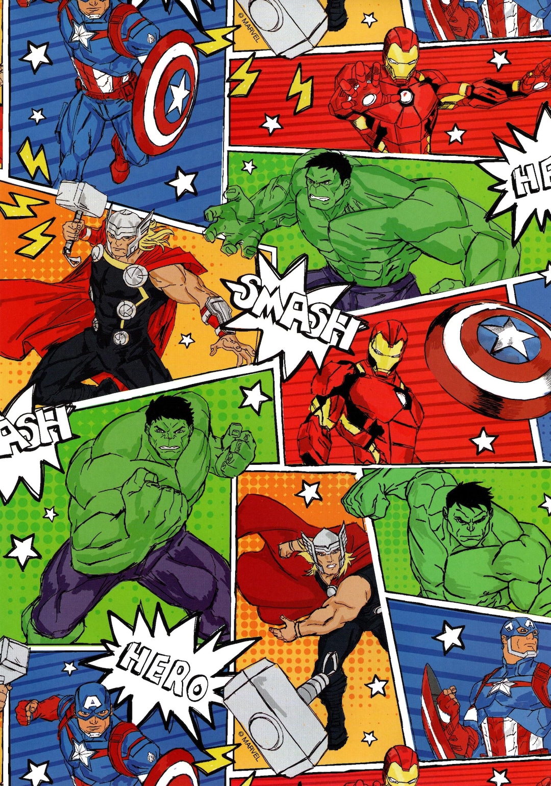 MARVEL AVENGERS Wrapping Paper X5 - Movie Theme Gift Wrap - Birthdays ...