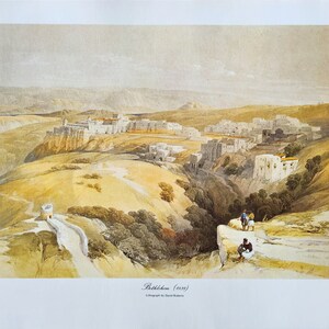 Bethlehem the Holy Land Original Vintage Print - David Roberts 1839 ...