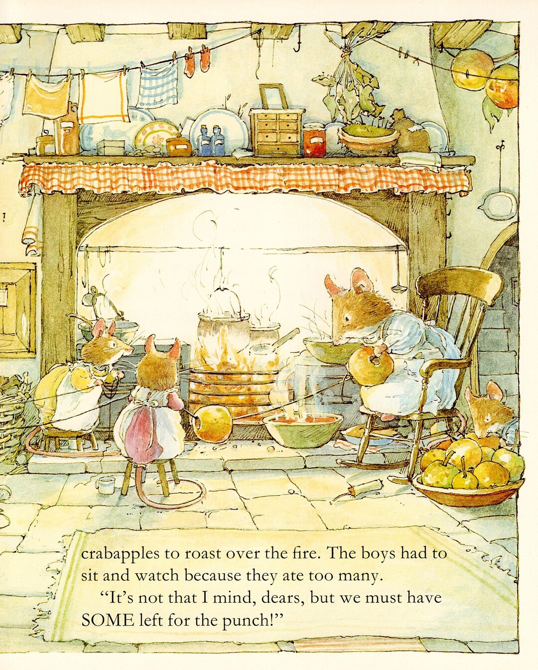 Jill Barklem Original Vintage Print 1988 Brambly Hedge Cute Mice Unique ...