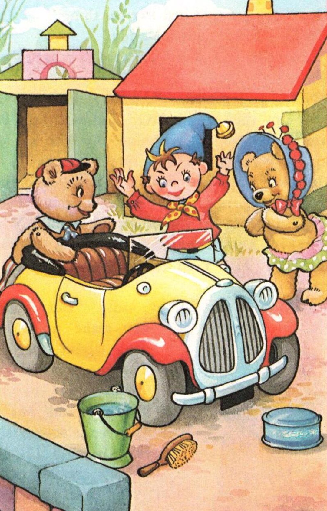 Noddy Original Book Print Vintage Nursery & Childrens Room Art Unique ...