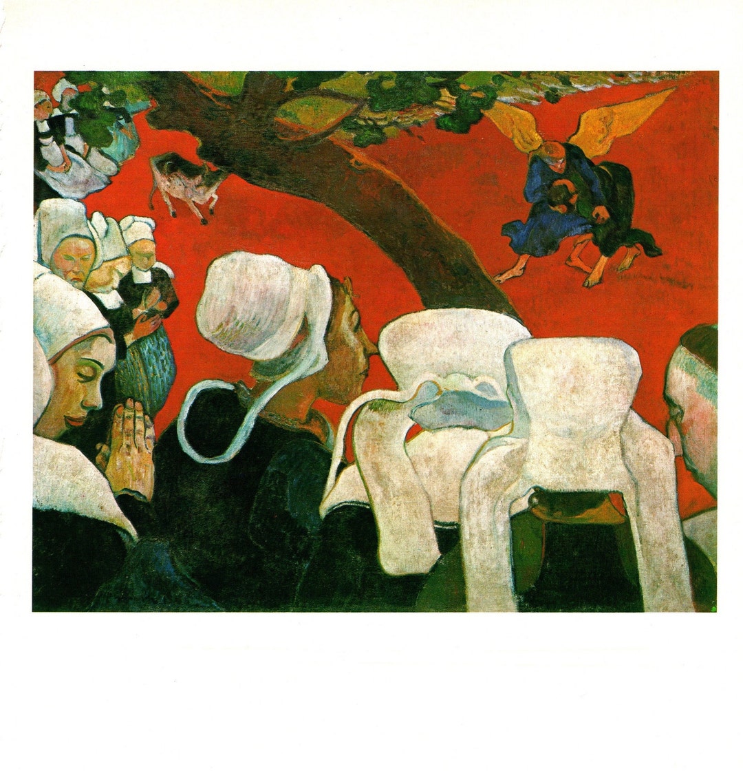 Gauguin Vision After the Sermon Print – Symbolist Art, Jacob and the ...