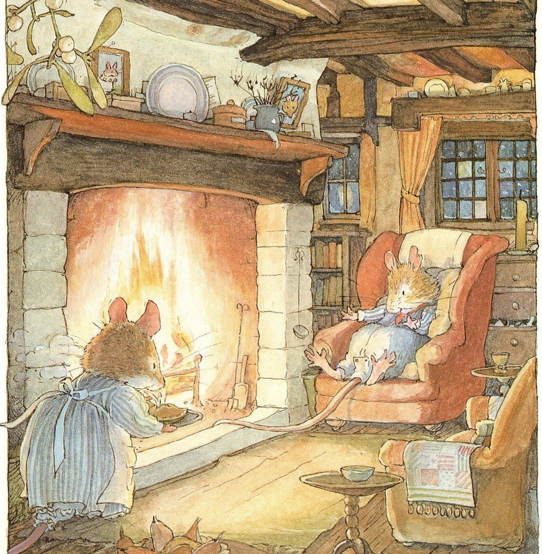 Brambly Hedge Print: Jill Barklem Mice Illustration, 1988 Vintage Art ...