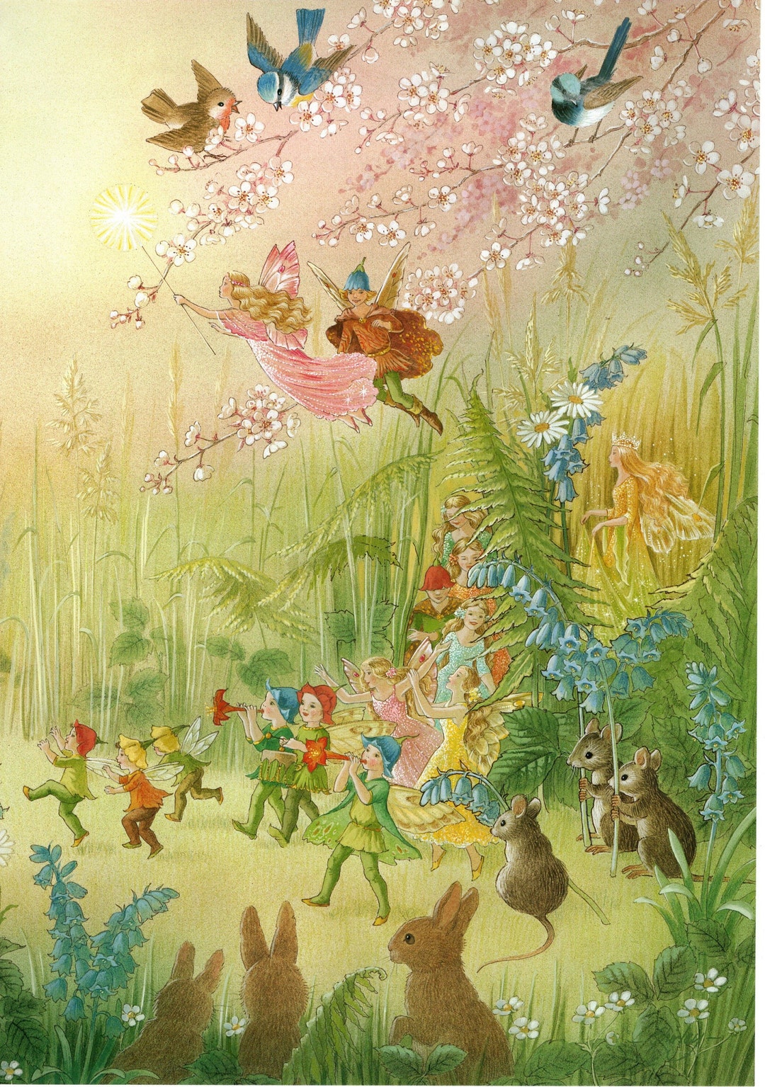 Shirley Barber Original Vintage Fairy Verses 2-sided Print – Fairyland ...